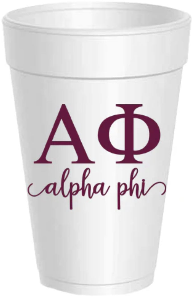 Alpha Phi Foam Cup Sleeve – The Trunk Tuscaloosa