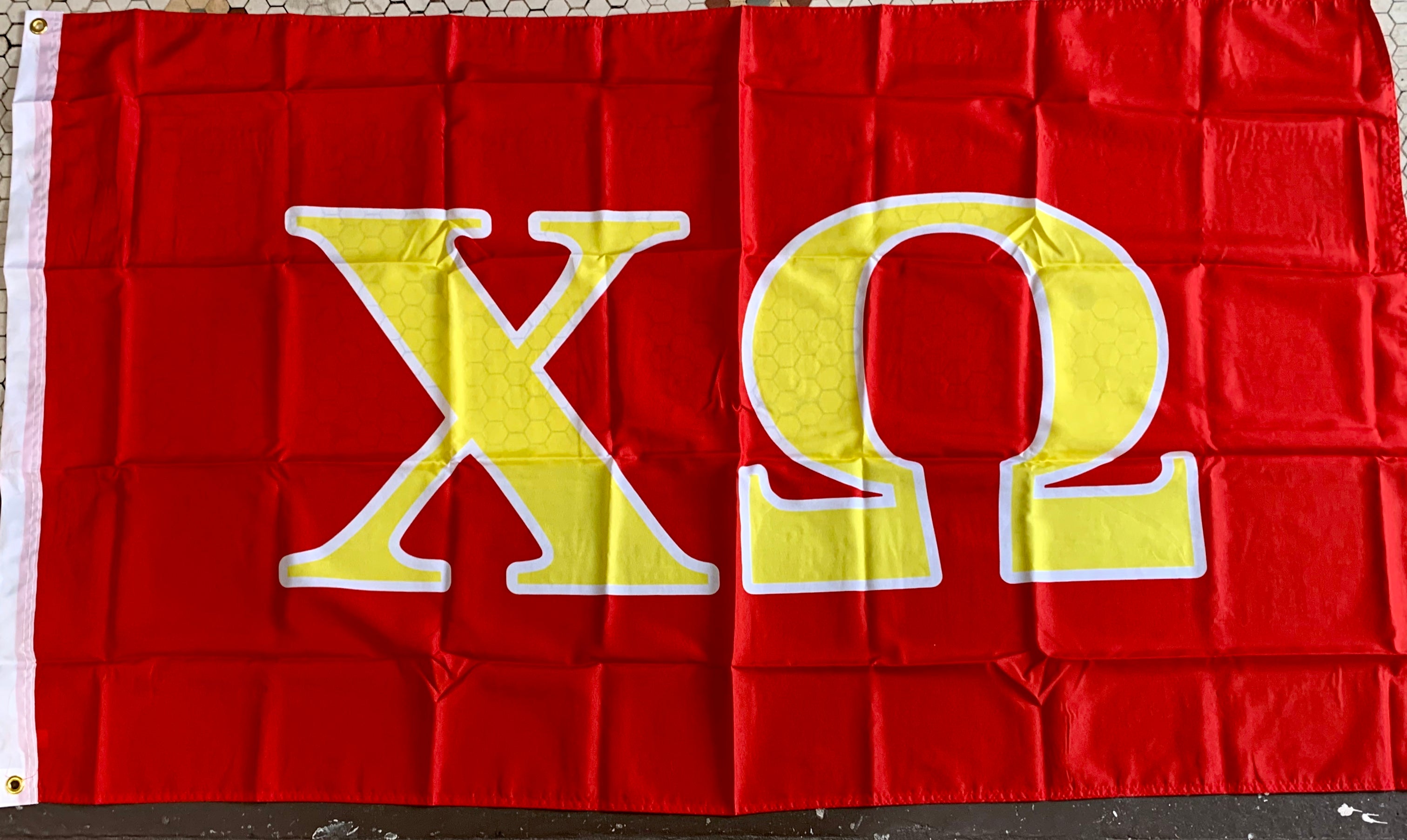 Chi Omega 3' x 5' Letter Flag – The Trunk Tuscaloosa